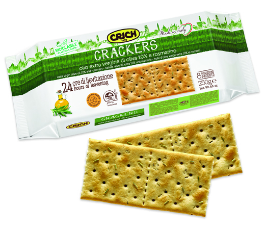 CRACKERS WITH EXTRA VIRGIN OLIVE OIL AND ROSEMARY 250g - Crich